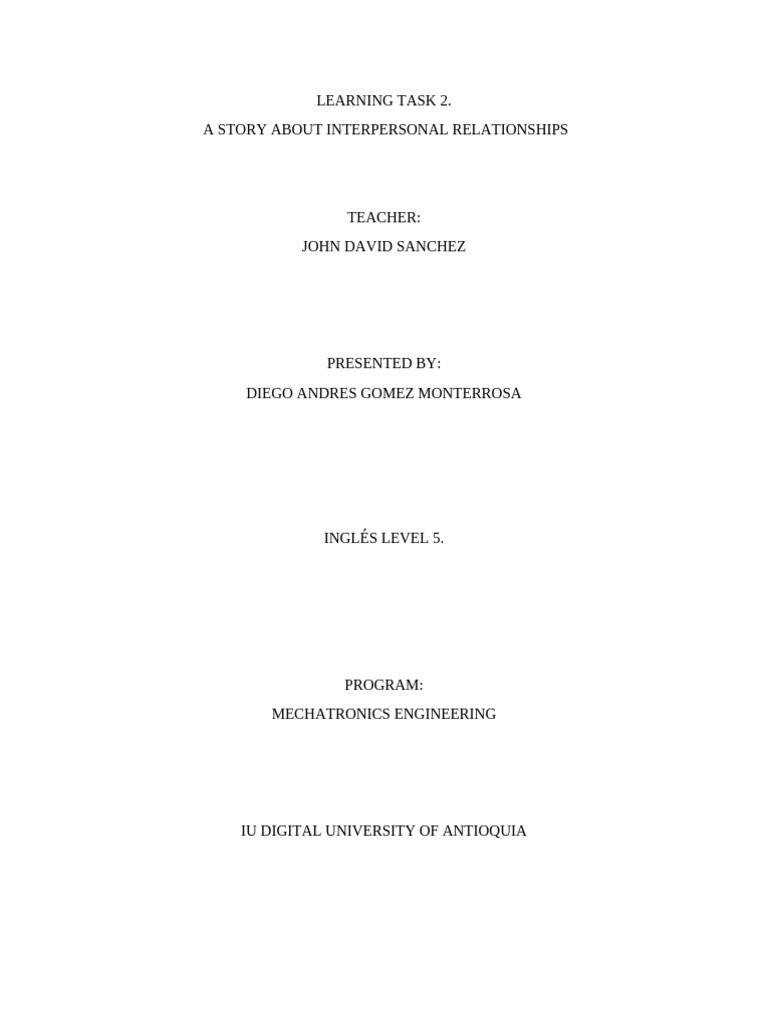 LEARNING TASK 2 Ingles 5 | PDF