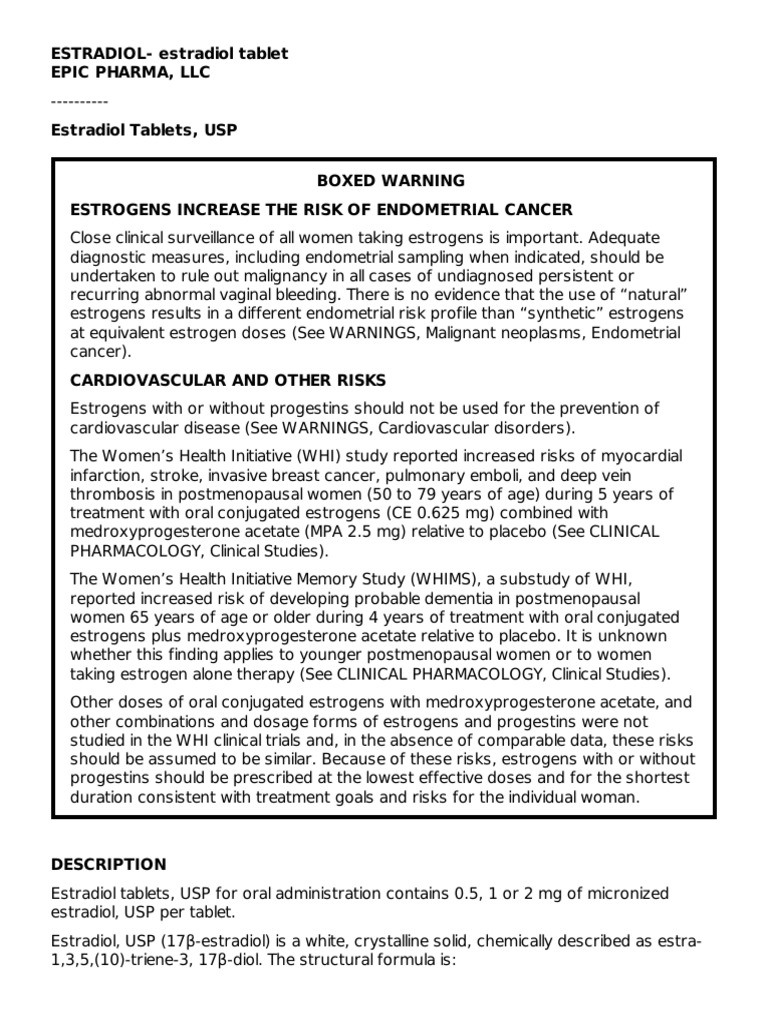 1.14.2.2 Package Insert Estradiol | PDF