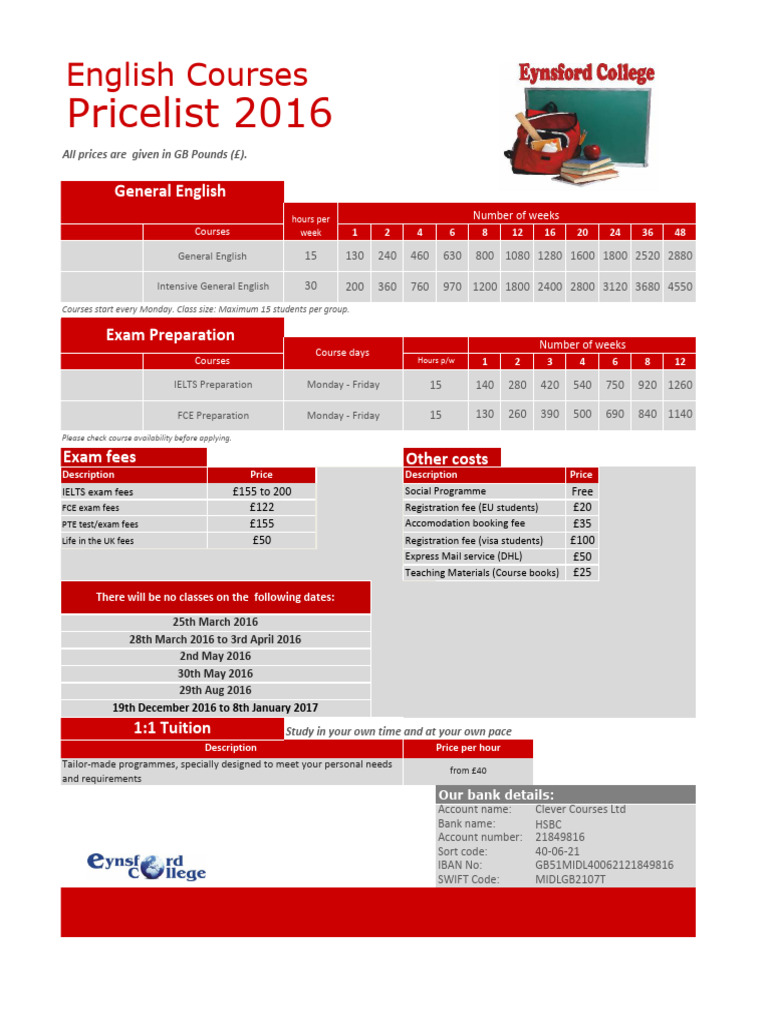 Pricelist 2016 1 | PDF