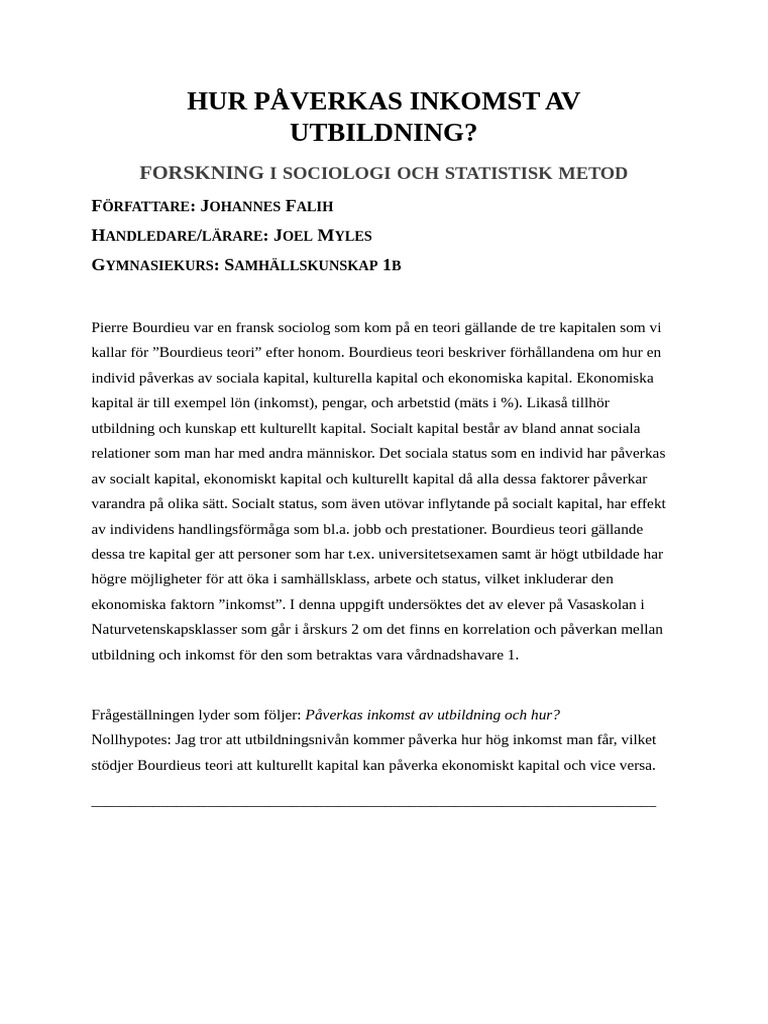 Statistisk Metod Och Sociologi | PDF