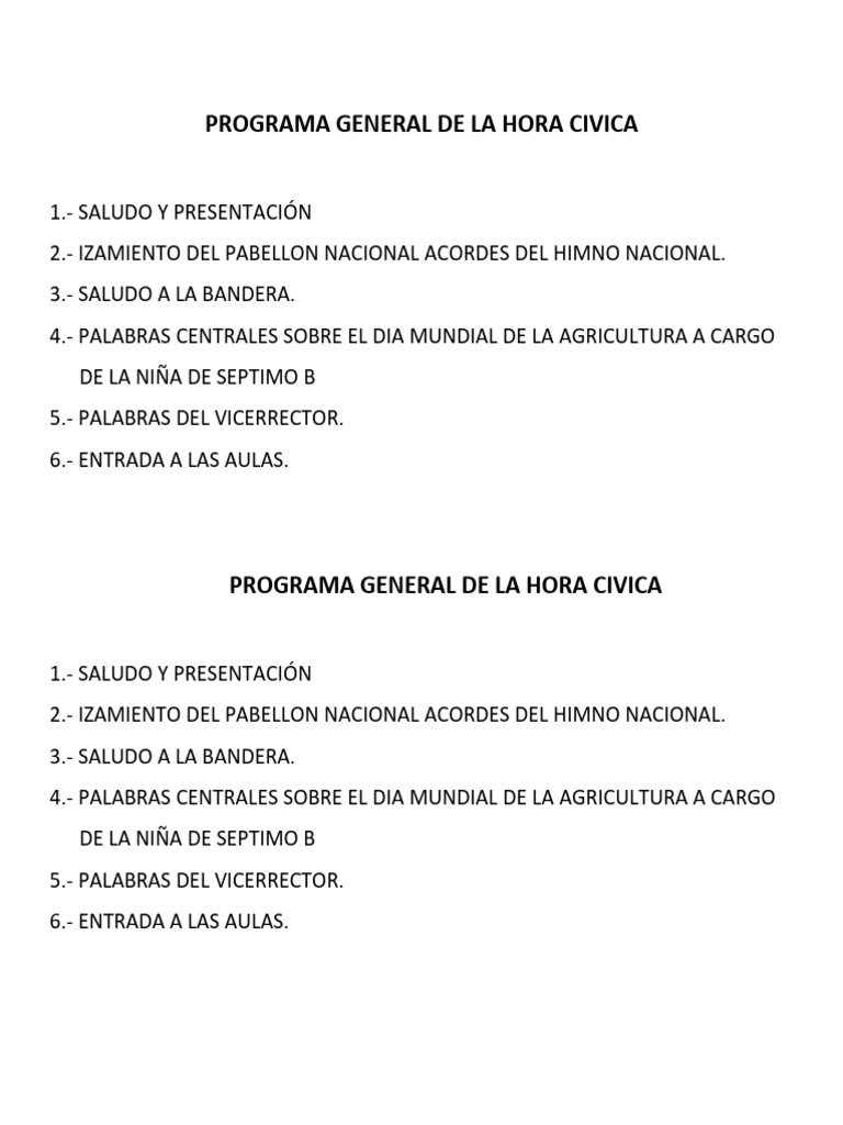 Hora Civica | PDF