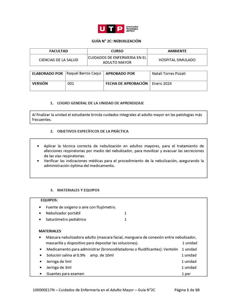 100000E17N-GUIA N°2C-HOSPSIMU01-Nebulización | PDF