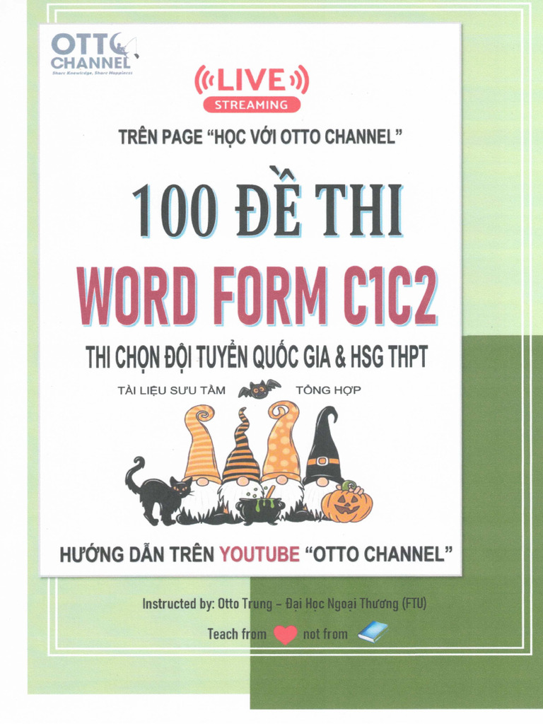 108. 100 Đề Thi Word Form C1C2 | PDF