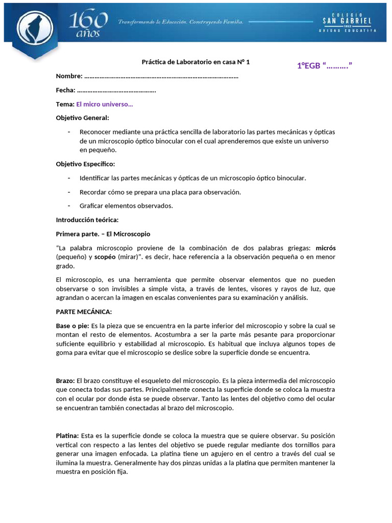 Practica de laboratorio 1 | PDF