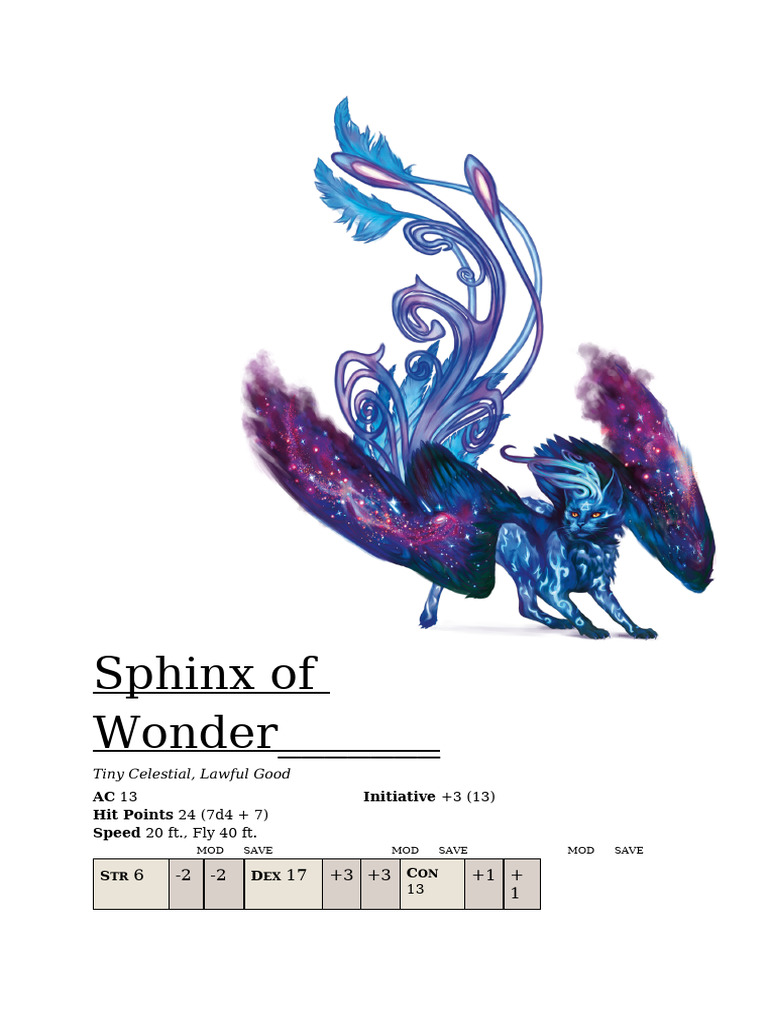 Sphinx of Wonder (complete) | PDF