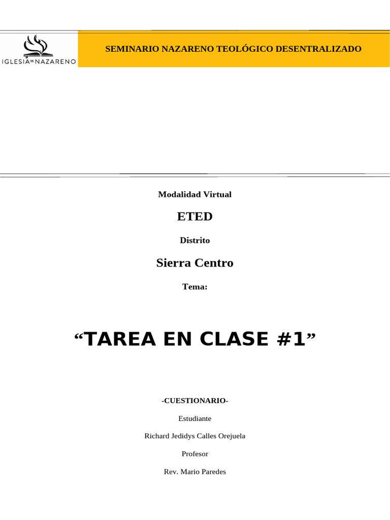 Richard Calles - Tarea en Clase #1 | PDF
