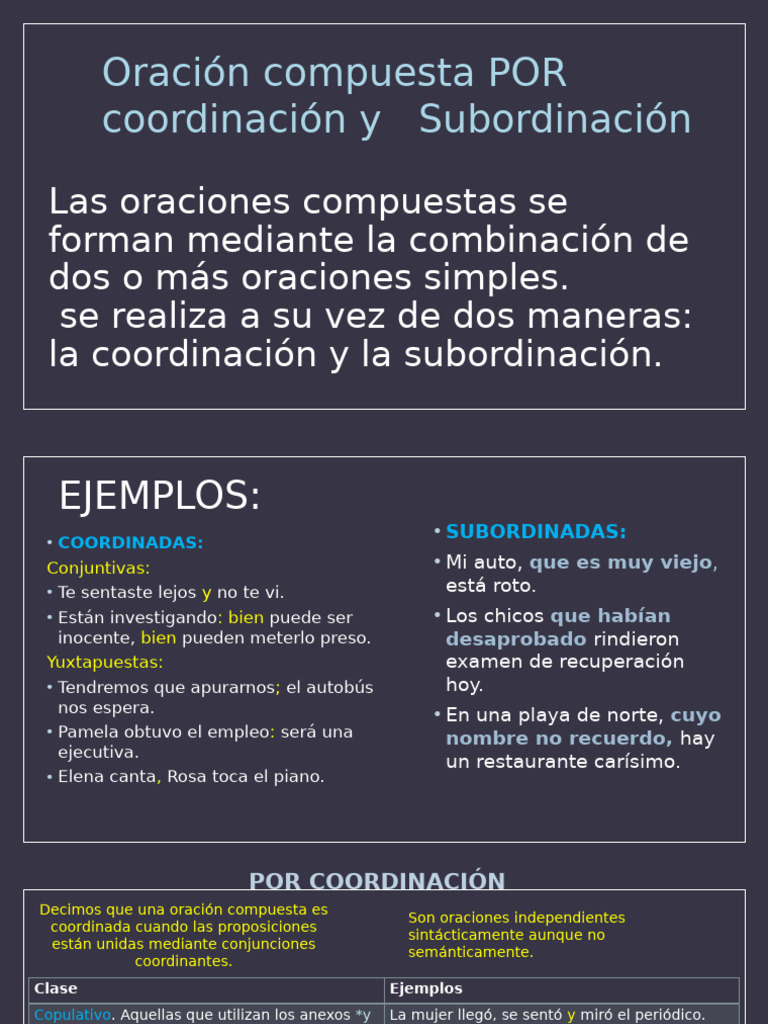 Oración Compuesta Por Subordinación 4° | PDF