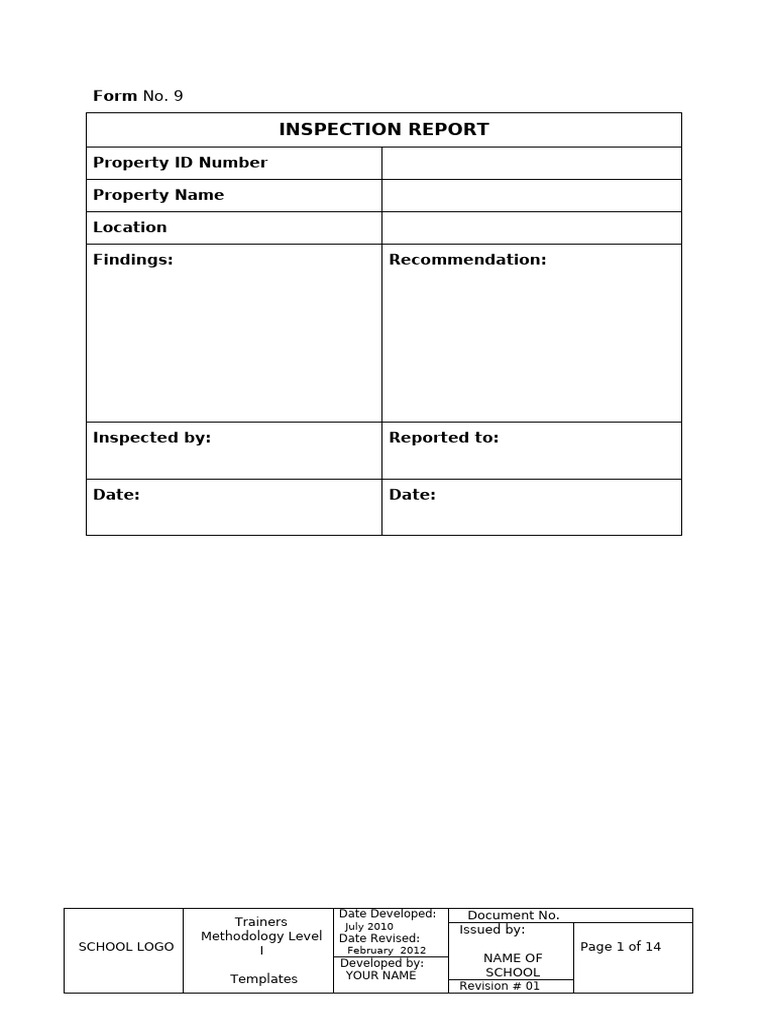 Inspection Report | PDF