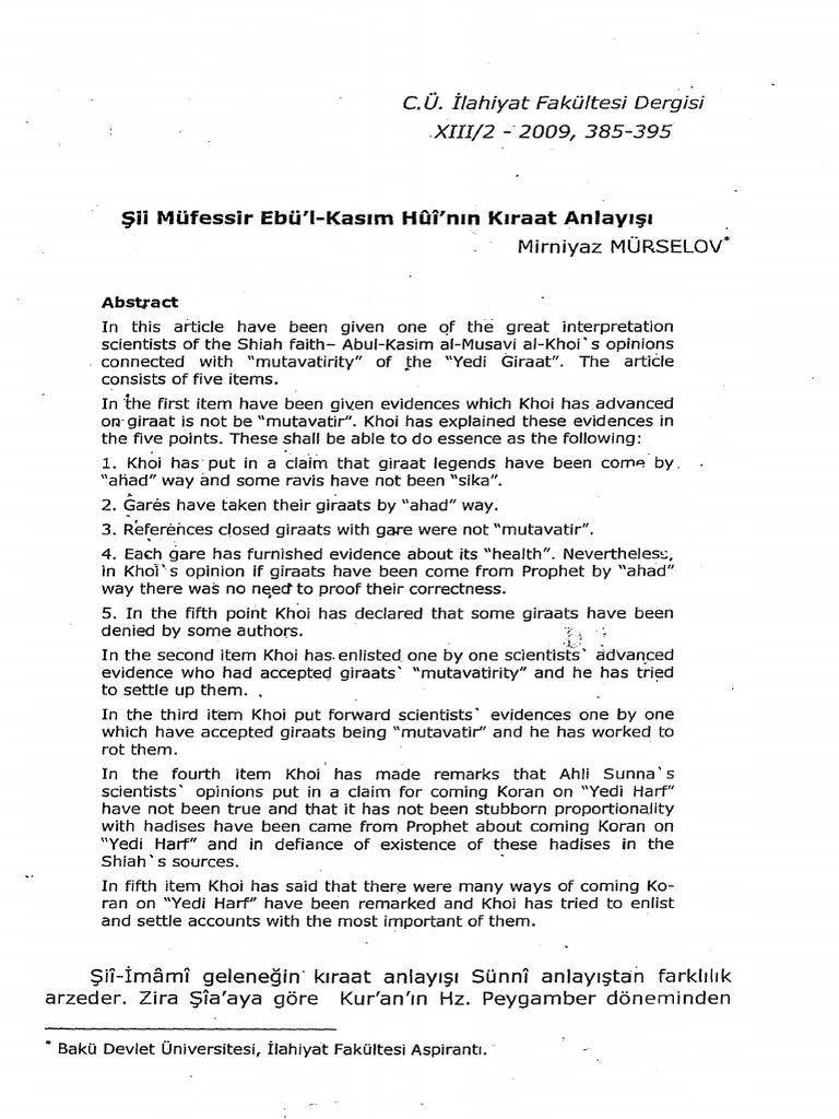 II M Fessir Eb I-Kas M H in N K Raat Anlay ( | PDF