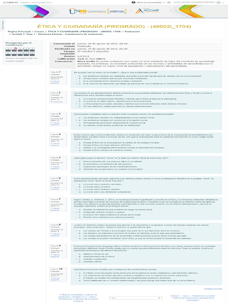 Nociones Basicas Cuestionario | PDF