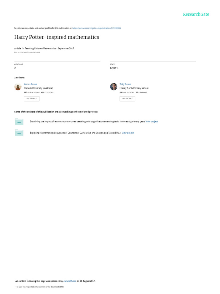 Math Harry Potter | PDF