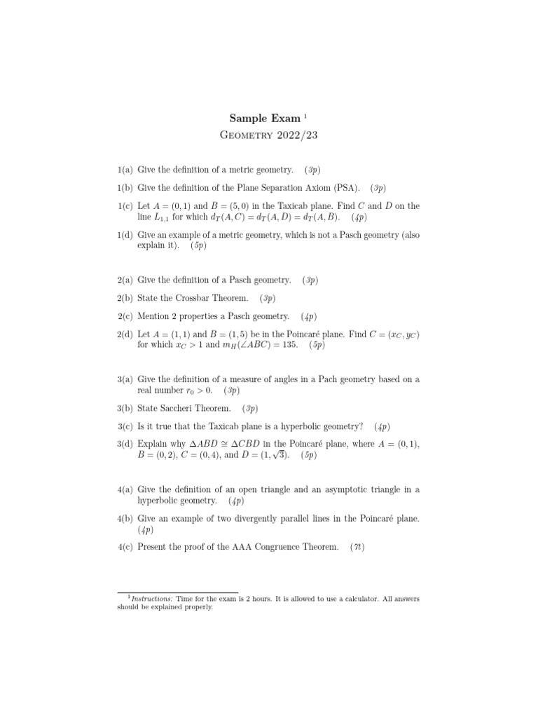 Sample Exam | PDF Sample Exam | PDF