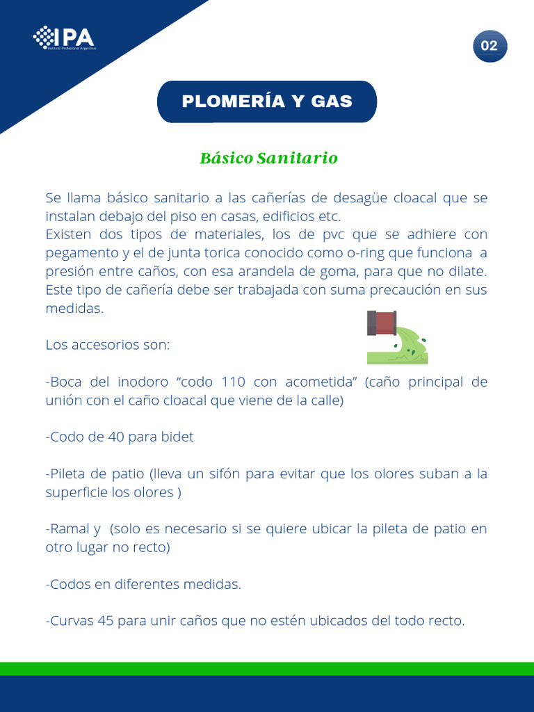 4-Básico Sanitario - Plomería y Gas | PDF