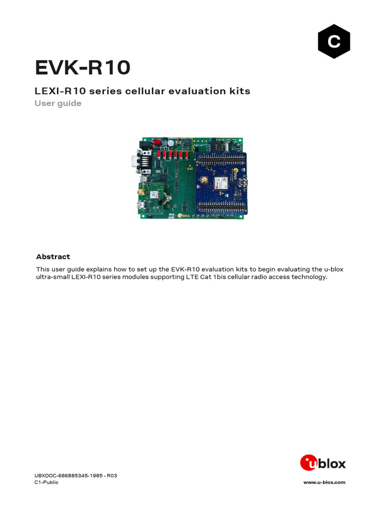 EVK R10 - UserGuide - UBXDOC 686885345 1985 | PDF