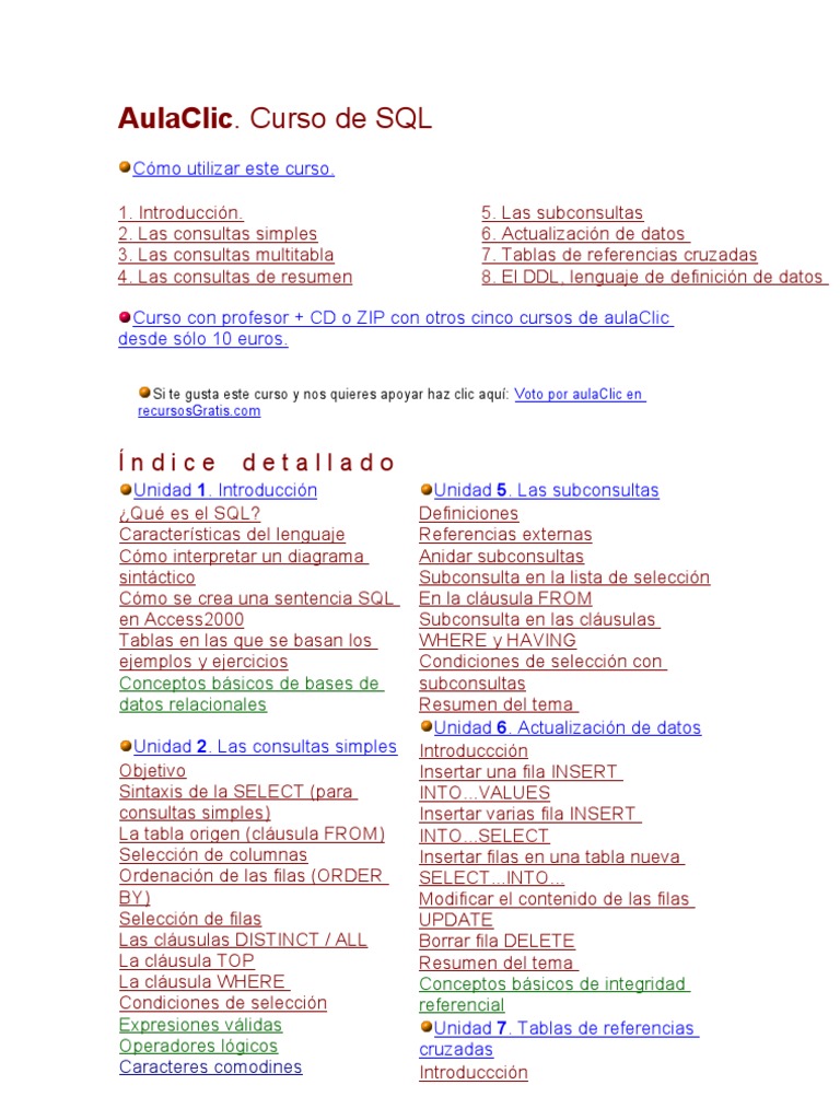 Manual SQL Server | PDF | SQL | Tabla (base de datos)