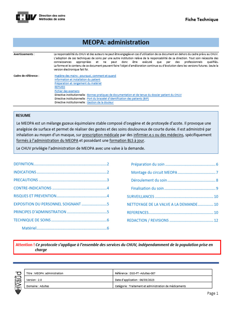 DFME MEOPA Administration | PDF
