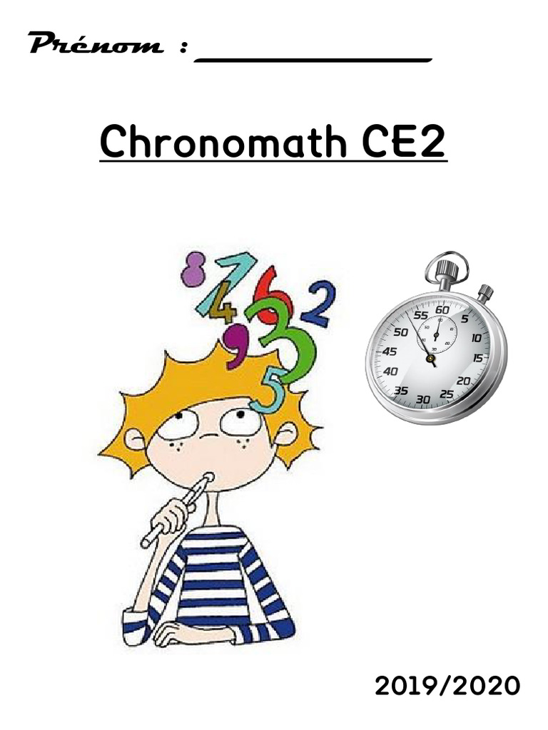 Livret Chronomath Ce2.pdf - Version 1 PDF | PDF