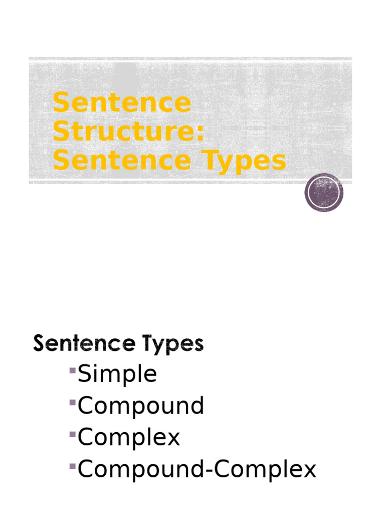 Sentence Structure Types | PDF