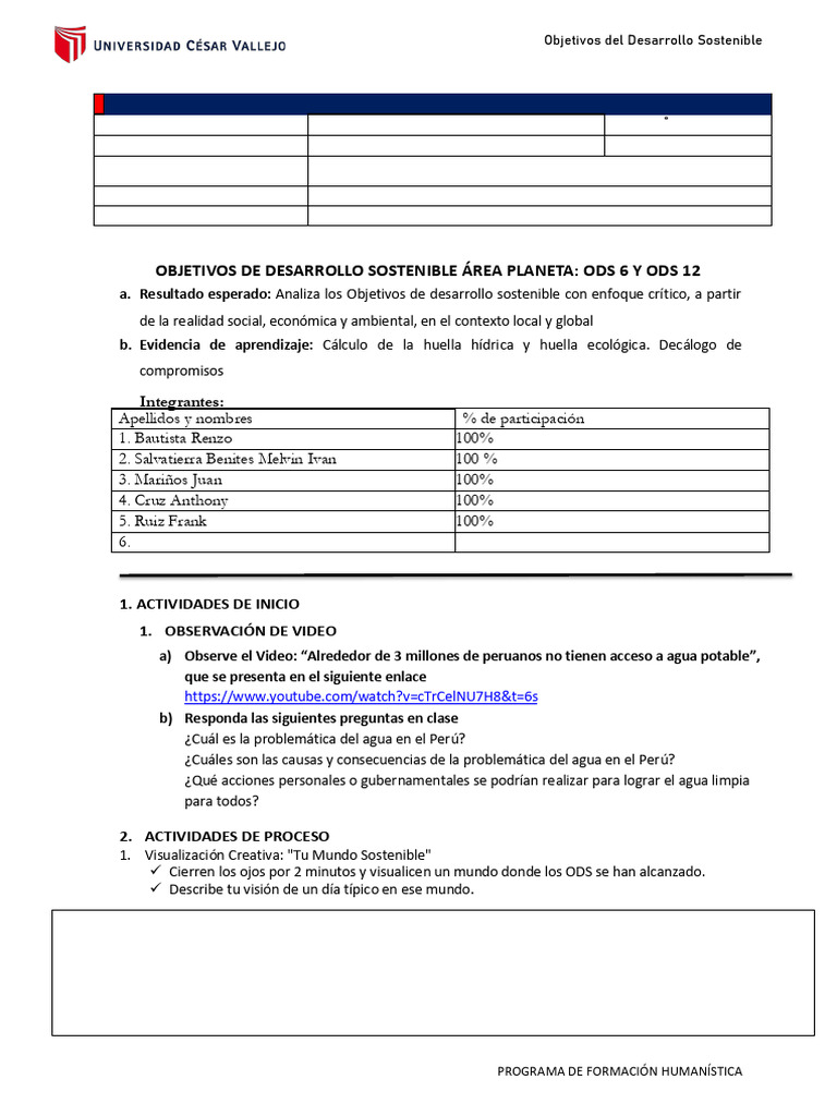 Guía Práctica #06 ODS | PDF
