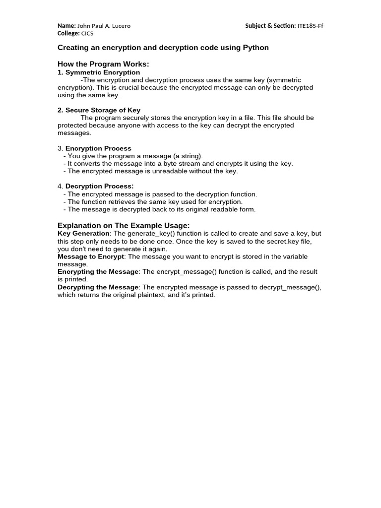 Cryptology(Encryption & Decryption) | PDF