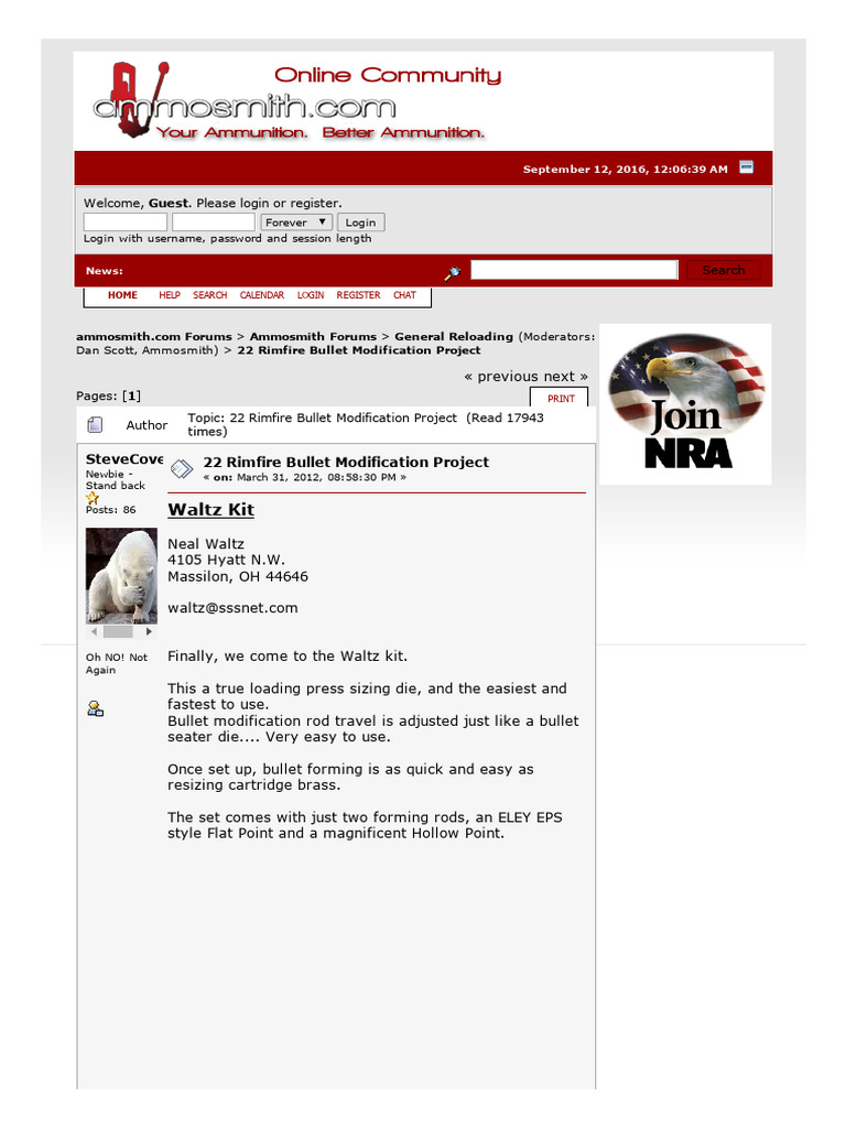 22 Rimfire Bullet Modification Project | PDF