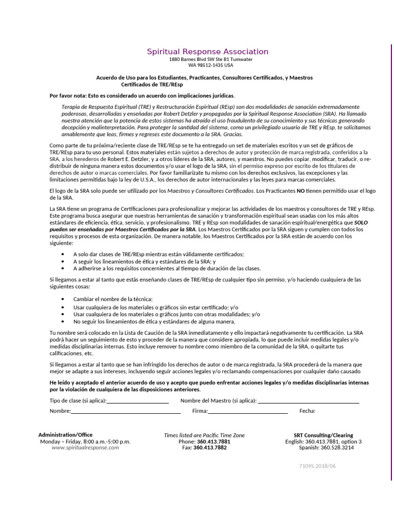 Acuerdo de Uso SRA para Certificados | PDF | Marca comercial ...