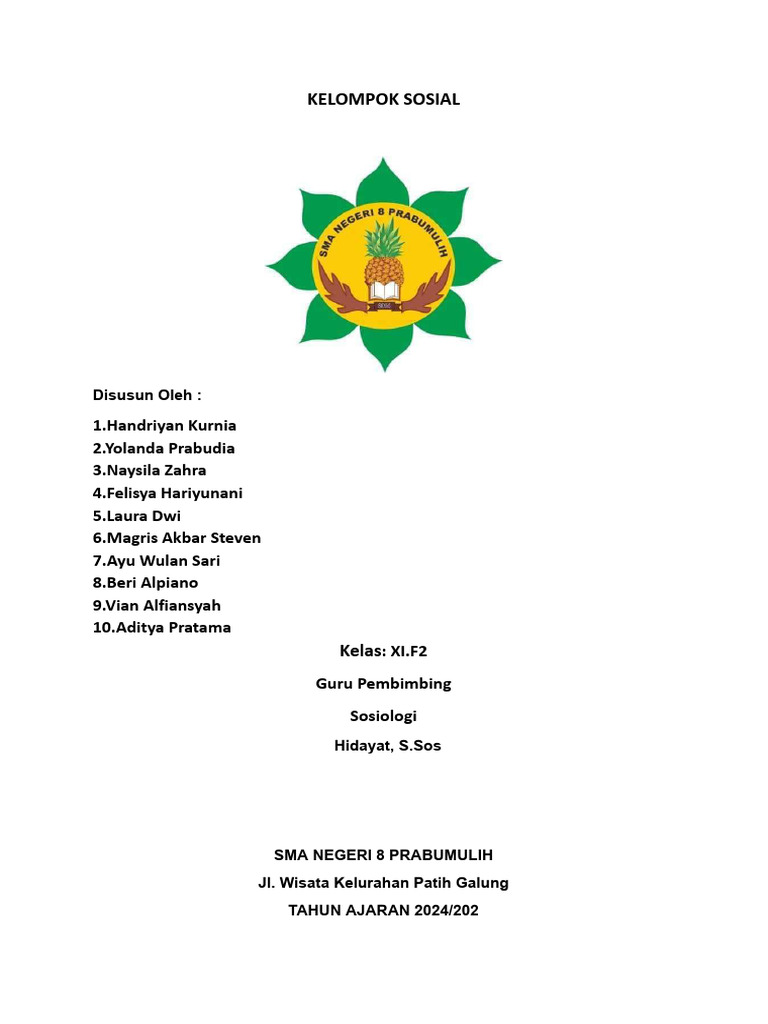 Sosiologi Kel. Sosial | PDF