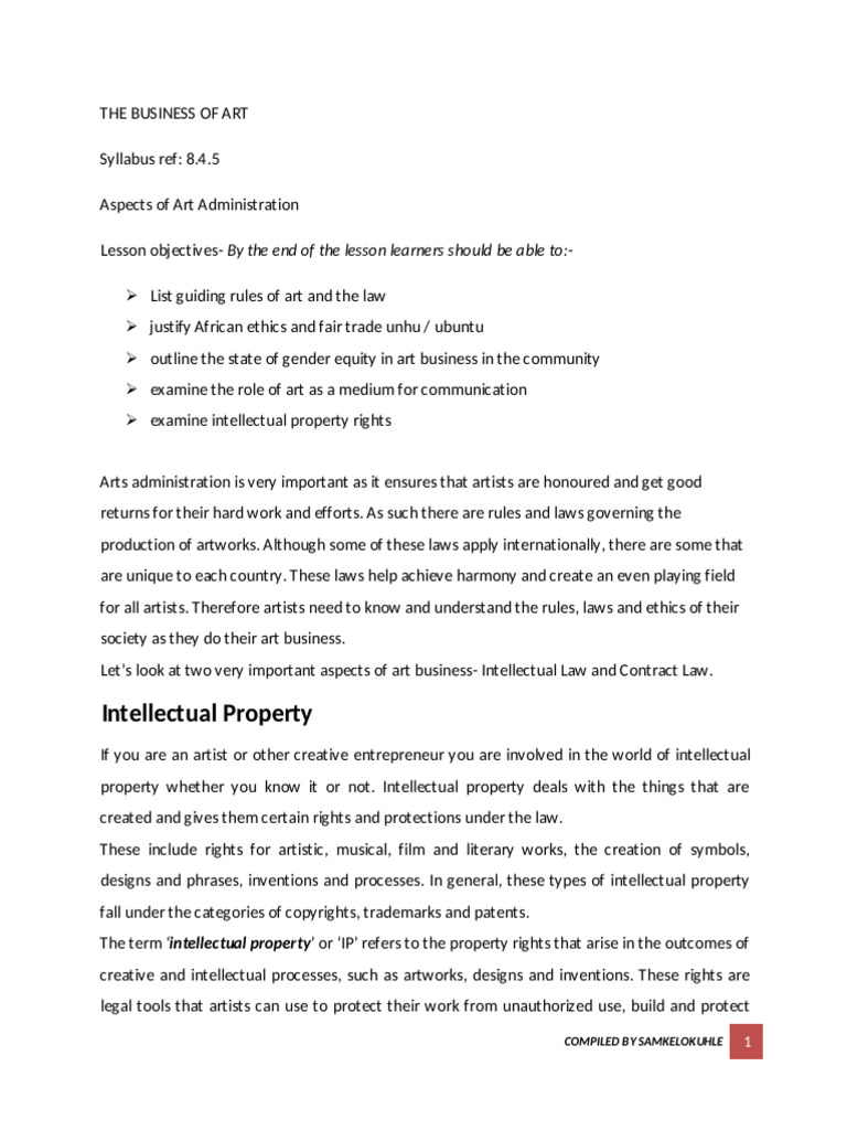 The Business of Art2 | PDF