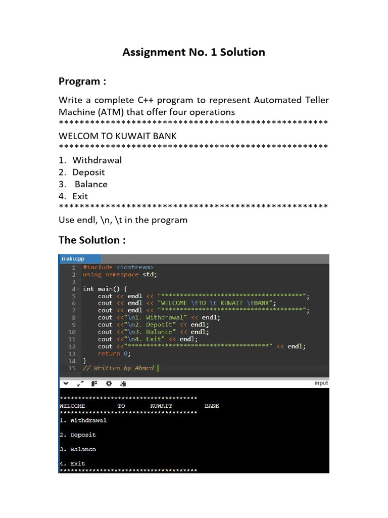 Assignment No 1 Solution | PDF