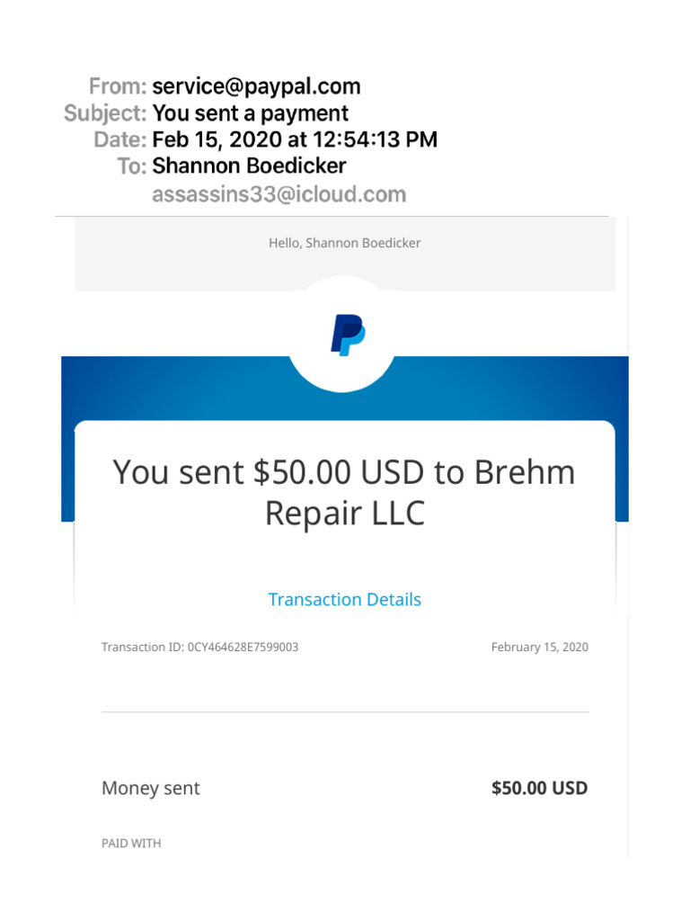 You Sent A Payment | PDF