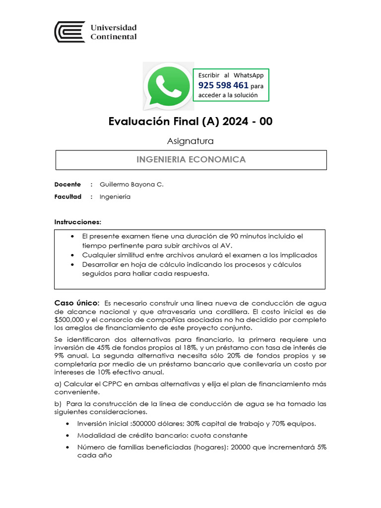 Examen Final INGECO | PDF