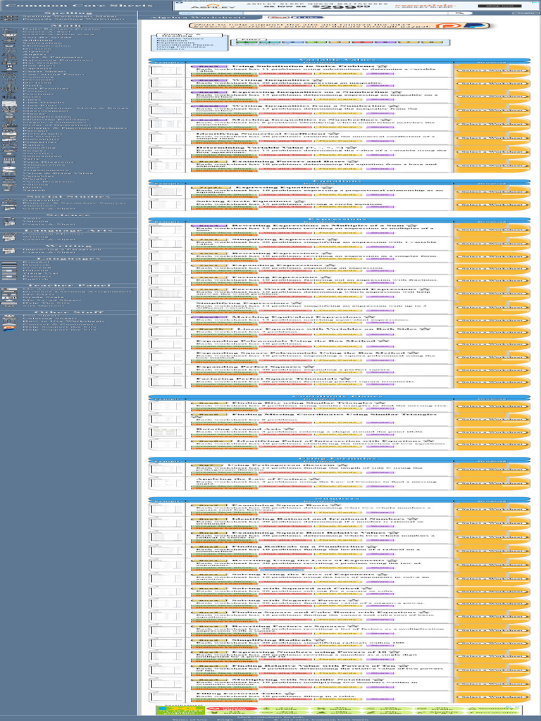 Algebra Worksheets Free - Distance Learning, Worksheets and More ...