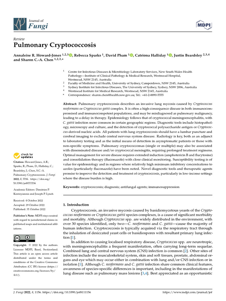 6.pulmonary Cryptococcosis | PDF