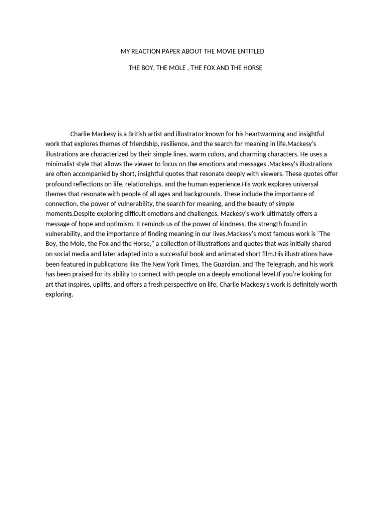My Reaction Paper | PDF