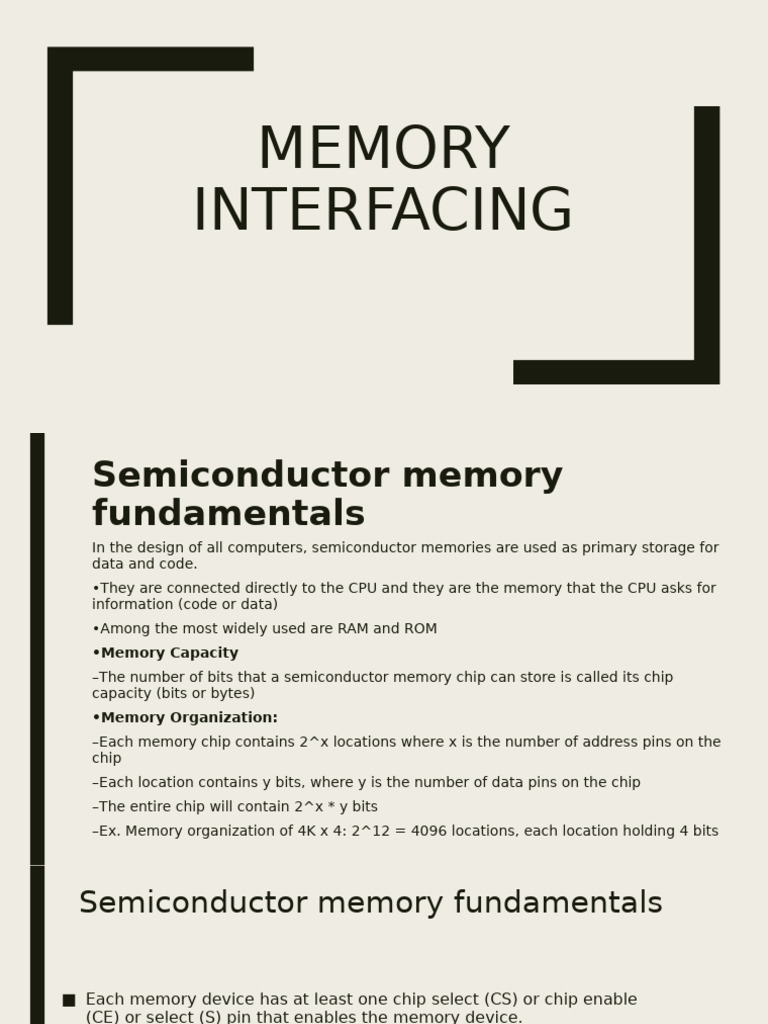 Chapter7 - Memory Interfacing - 100853 | PDF