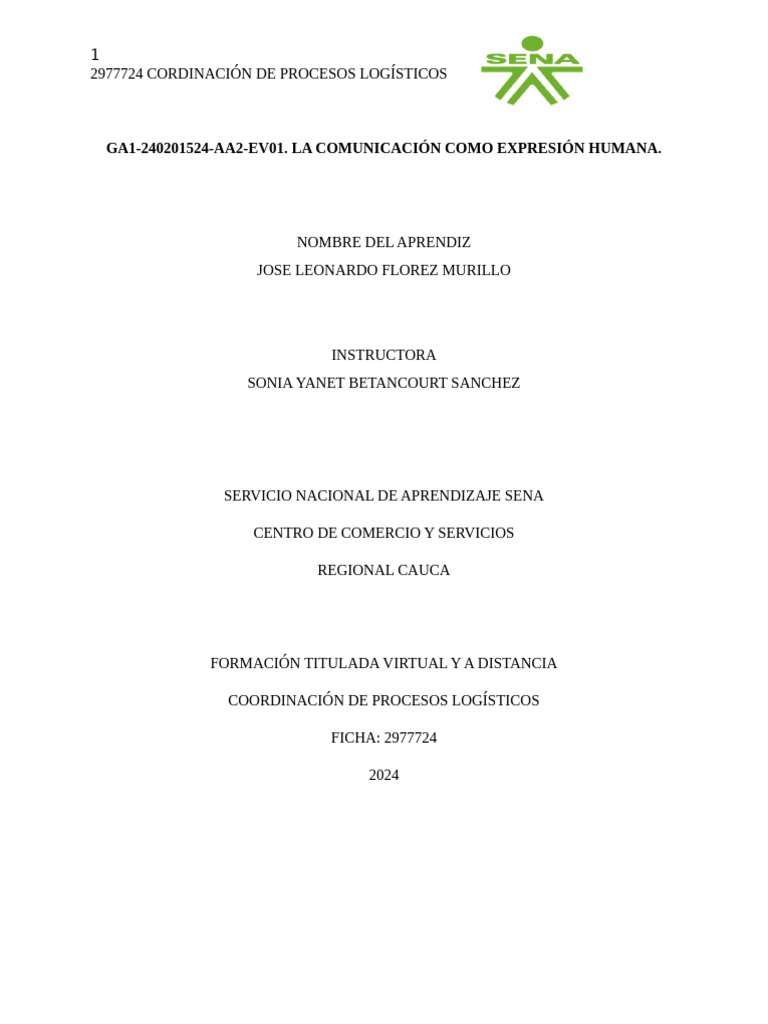 Ga1-240201524-Aa2-Ev01 La Comunicación Como Expresión Humana | PDF
