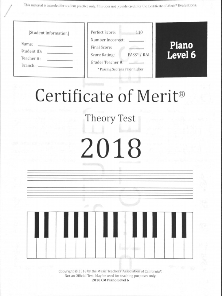 Level 6 Theory Test | PDF