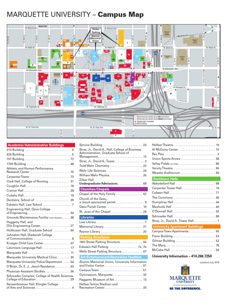 Marquette University Map | PDF