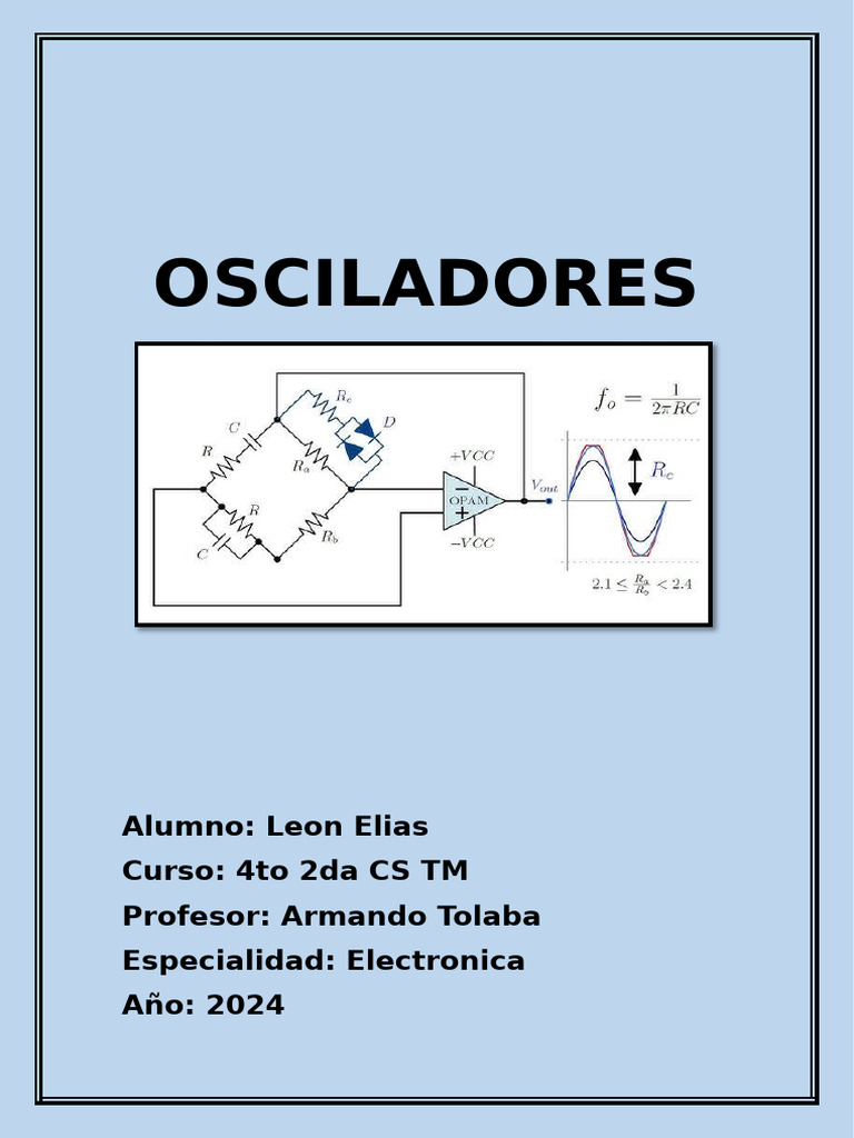 Informe de Osciladores | PDF