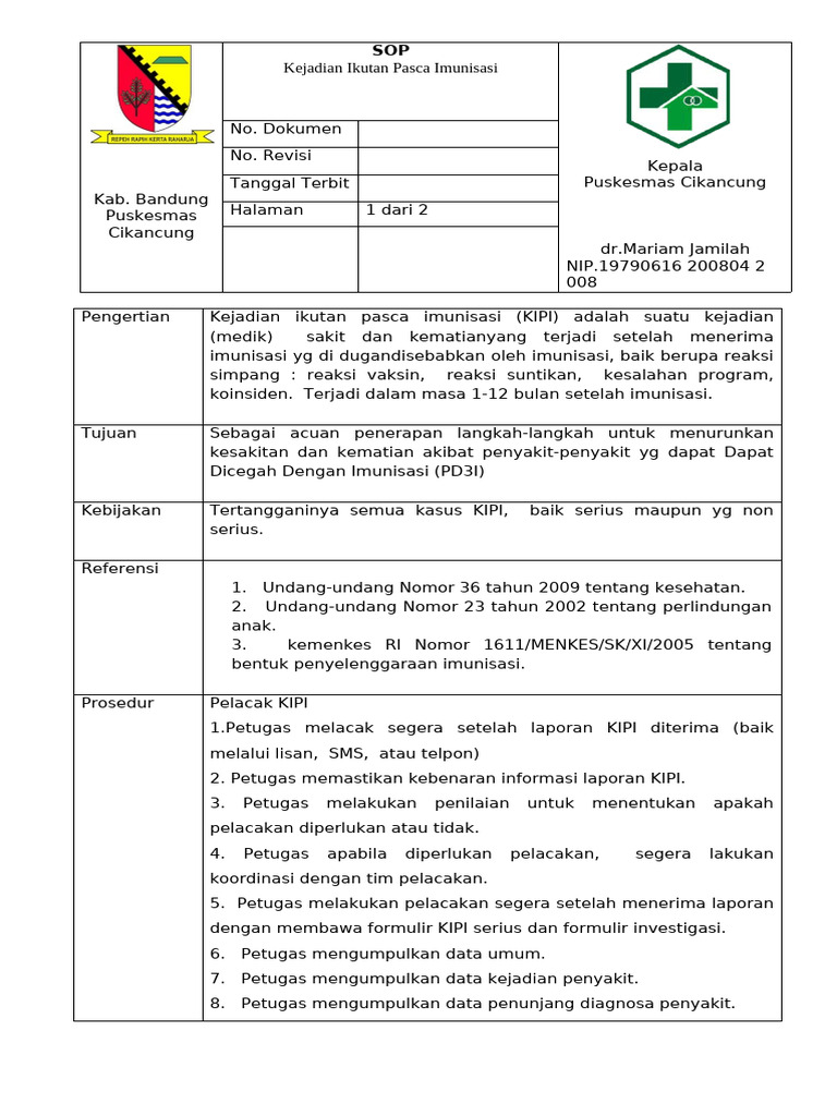 SOP KIPI Sudah Edit | PDF