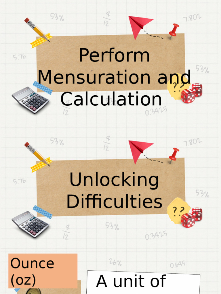 Week3 - Day1 - Perform Mensuration and Calculation | PDF