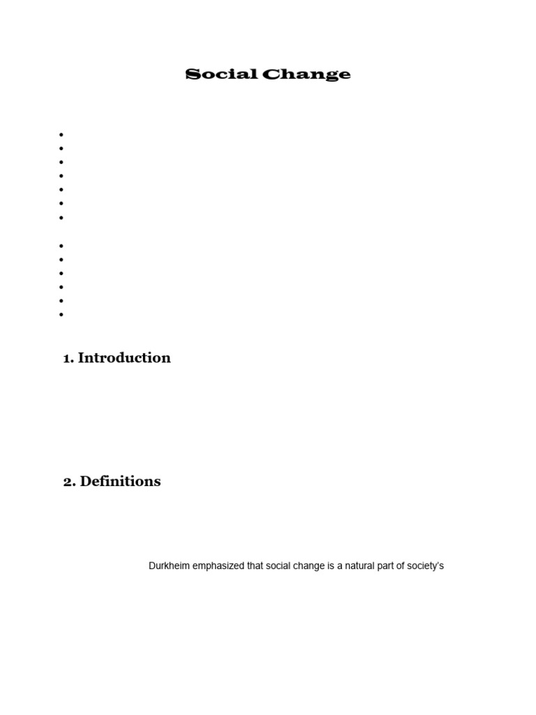 Sociology Notes Social Change, Social Groups, Social Evils | PDF