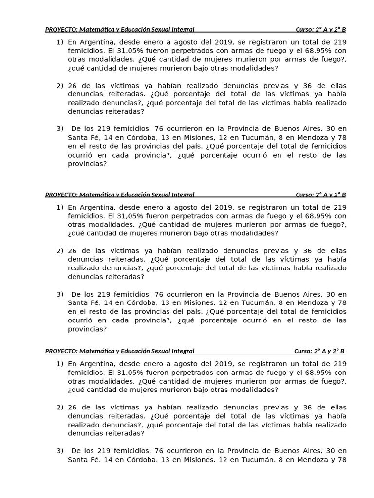 Proyecto Esi y Matematica Porcentaje | PDF