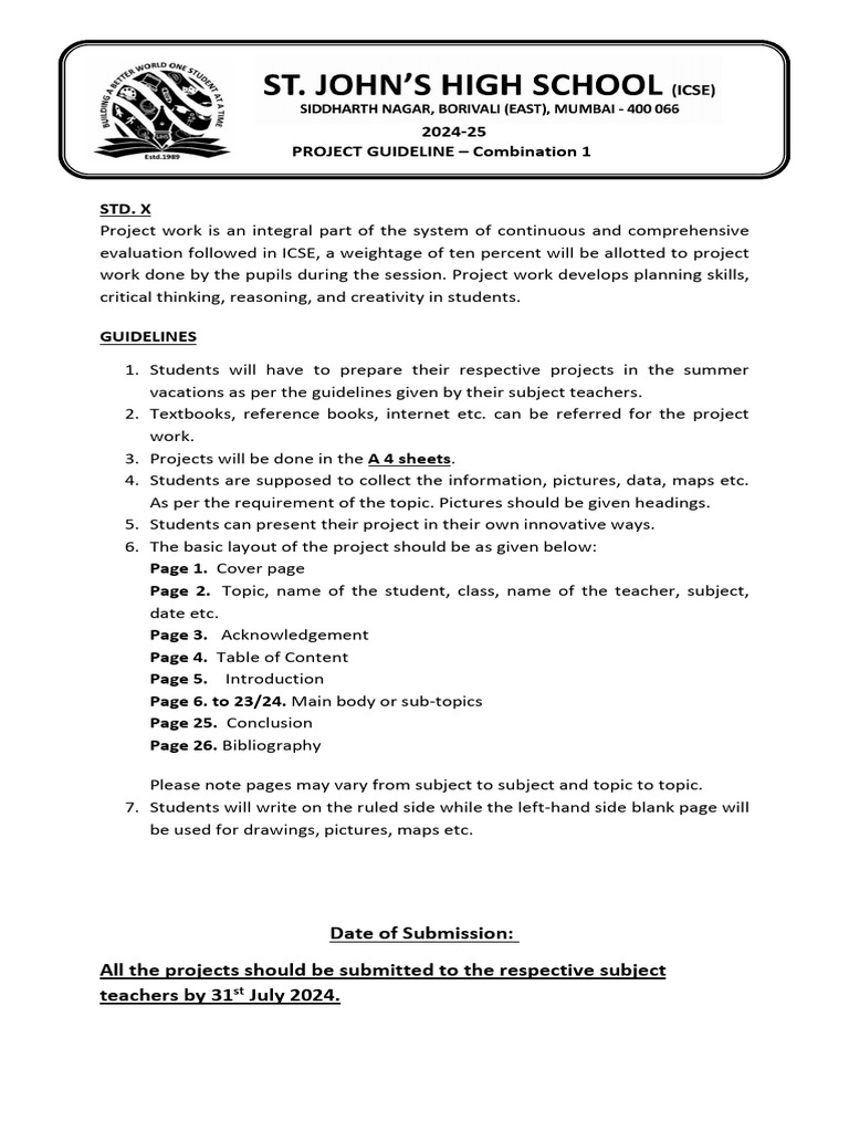 10th Project 2022-23 Combo-1 | PDF