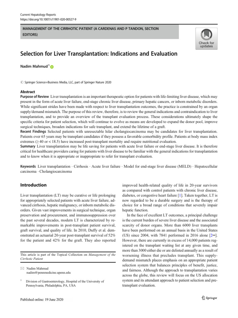 Criterii Transplant | PDF