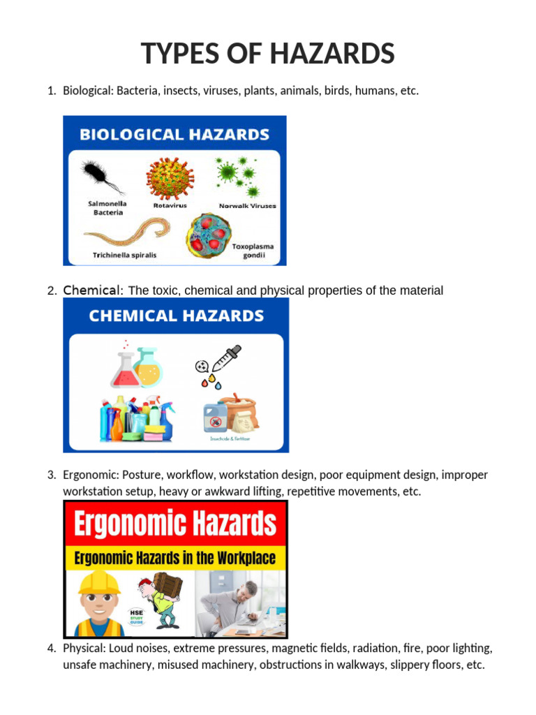 Types of Hazards | PDF