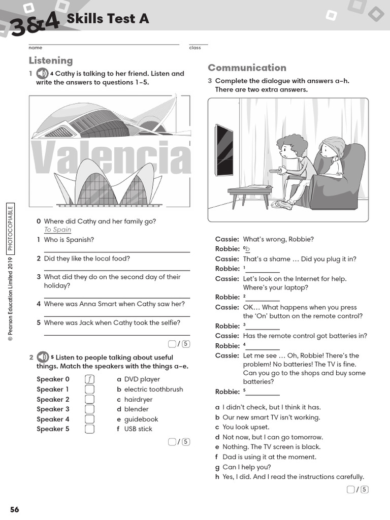 Skills Tests 3 4 A PDF | PDF