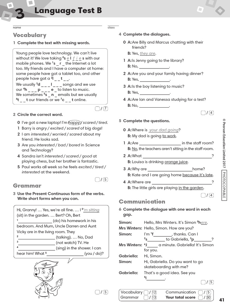 Language Test 3 B PDF | PDF