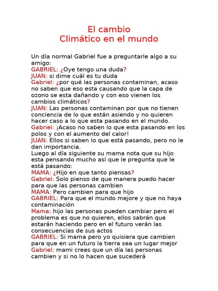 El Cambio Climatico | PDF
