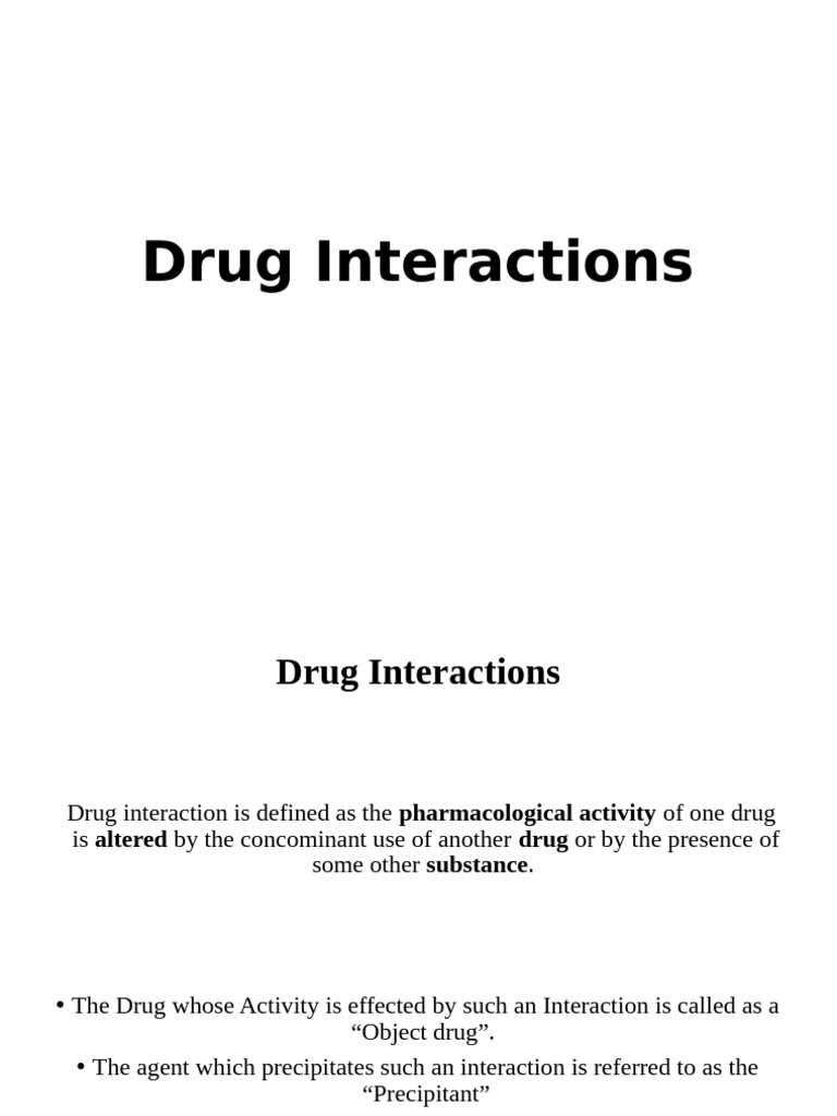 Drug Interaction | PDF
